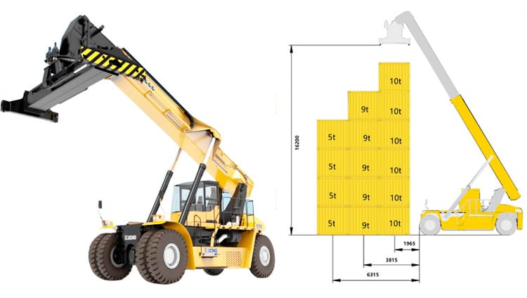 Xcmg Reach Stacker XCS1009K | 45 Ton Reach Stacker Capacity